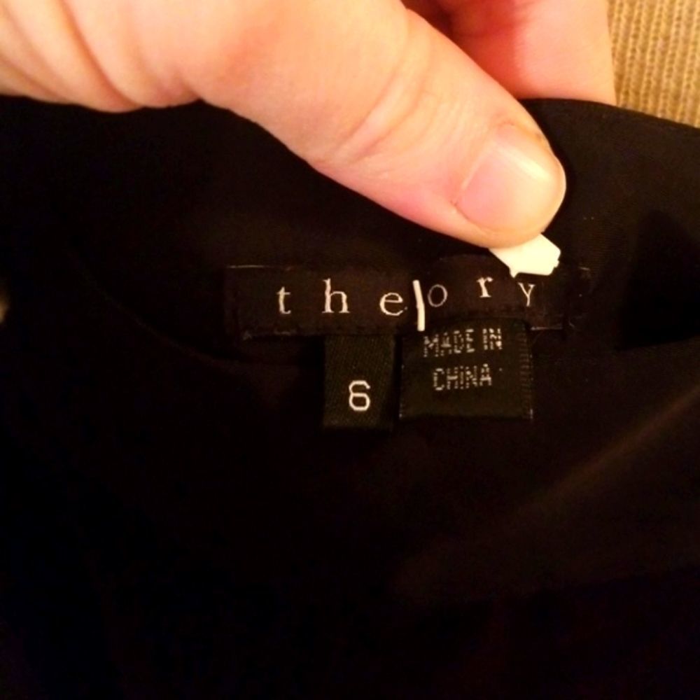 Theory Rare Black Silk Orlantha Pendant Dress - Gem